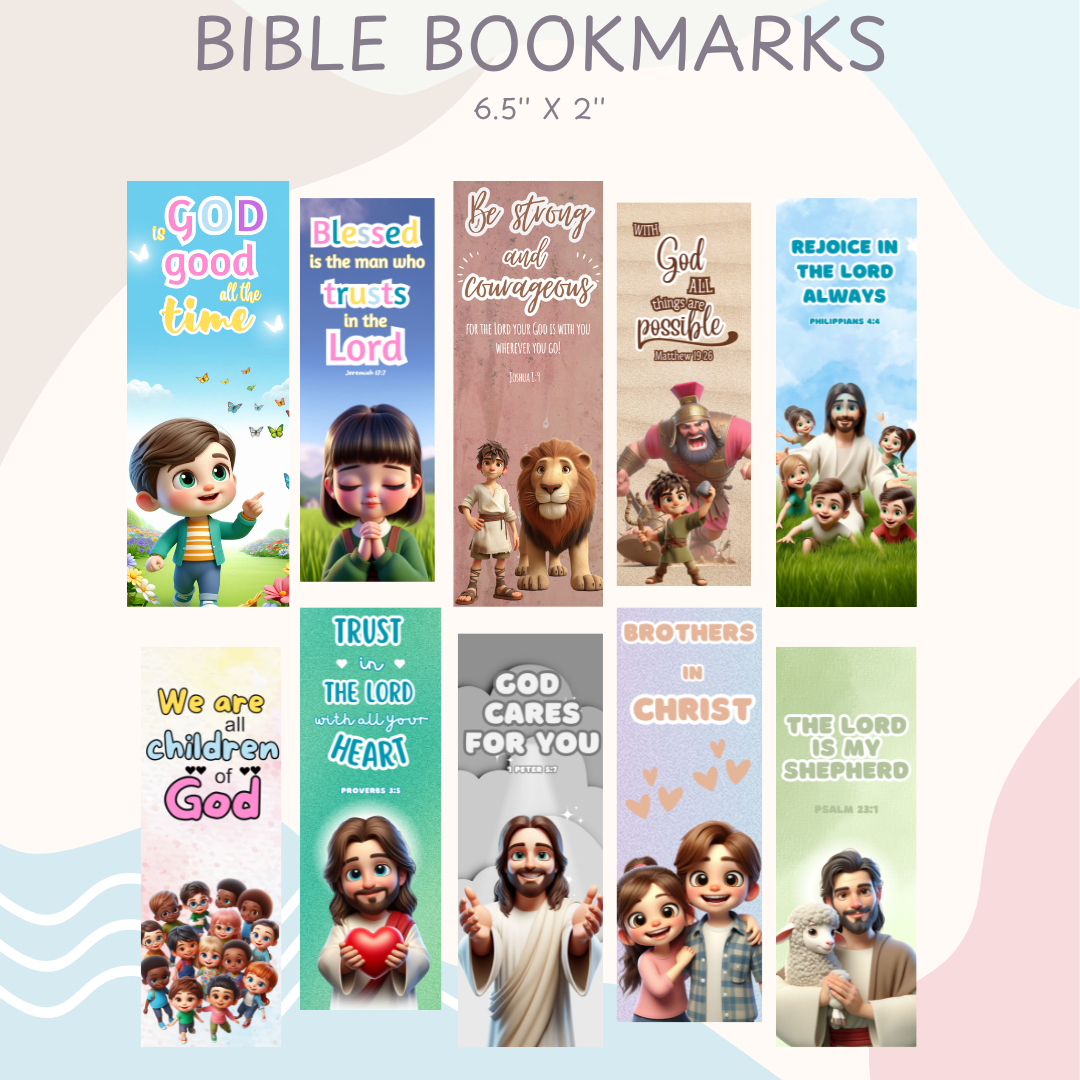 Bible BookMarkers - Printable - Set of 10