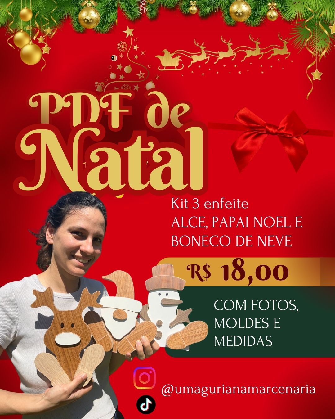 Itens Natal alce, noel e Boneco neve - Alexsandra Pereira da silva ...