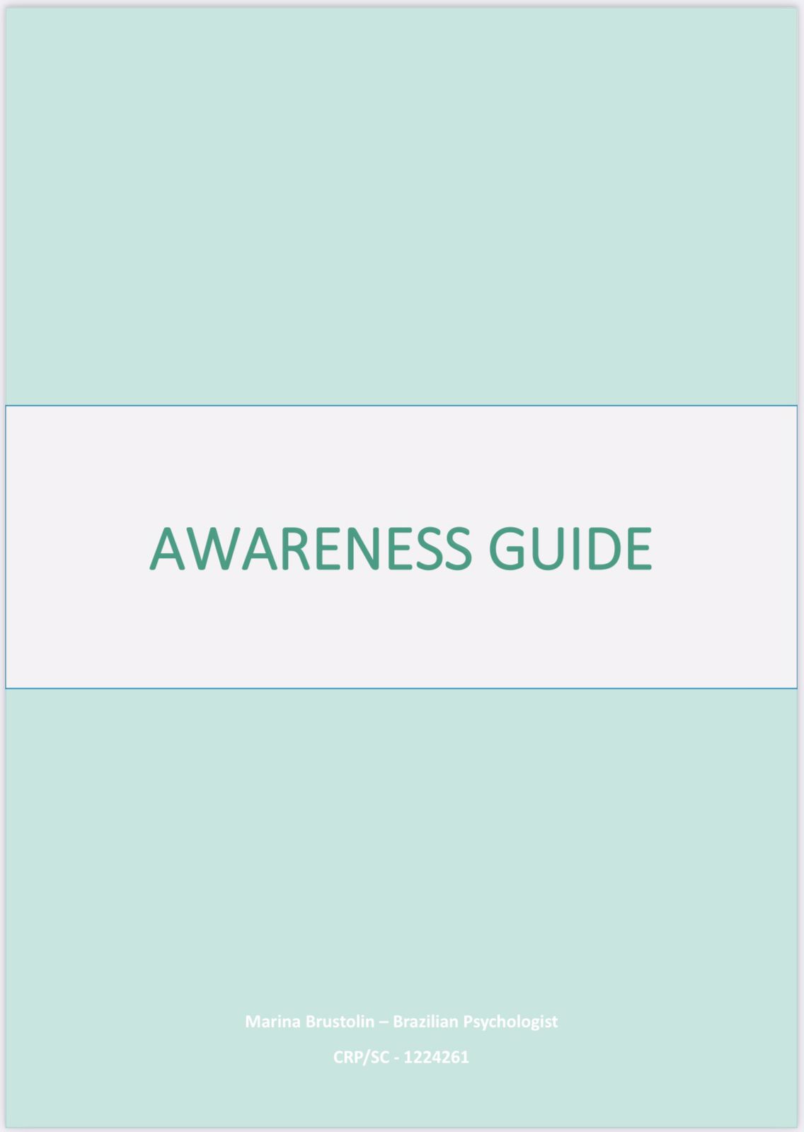 Awareness Guide - Psicóloga Marina Brustolin | Hotmart