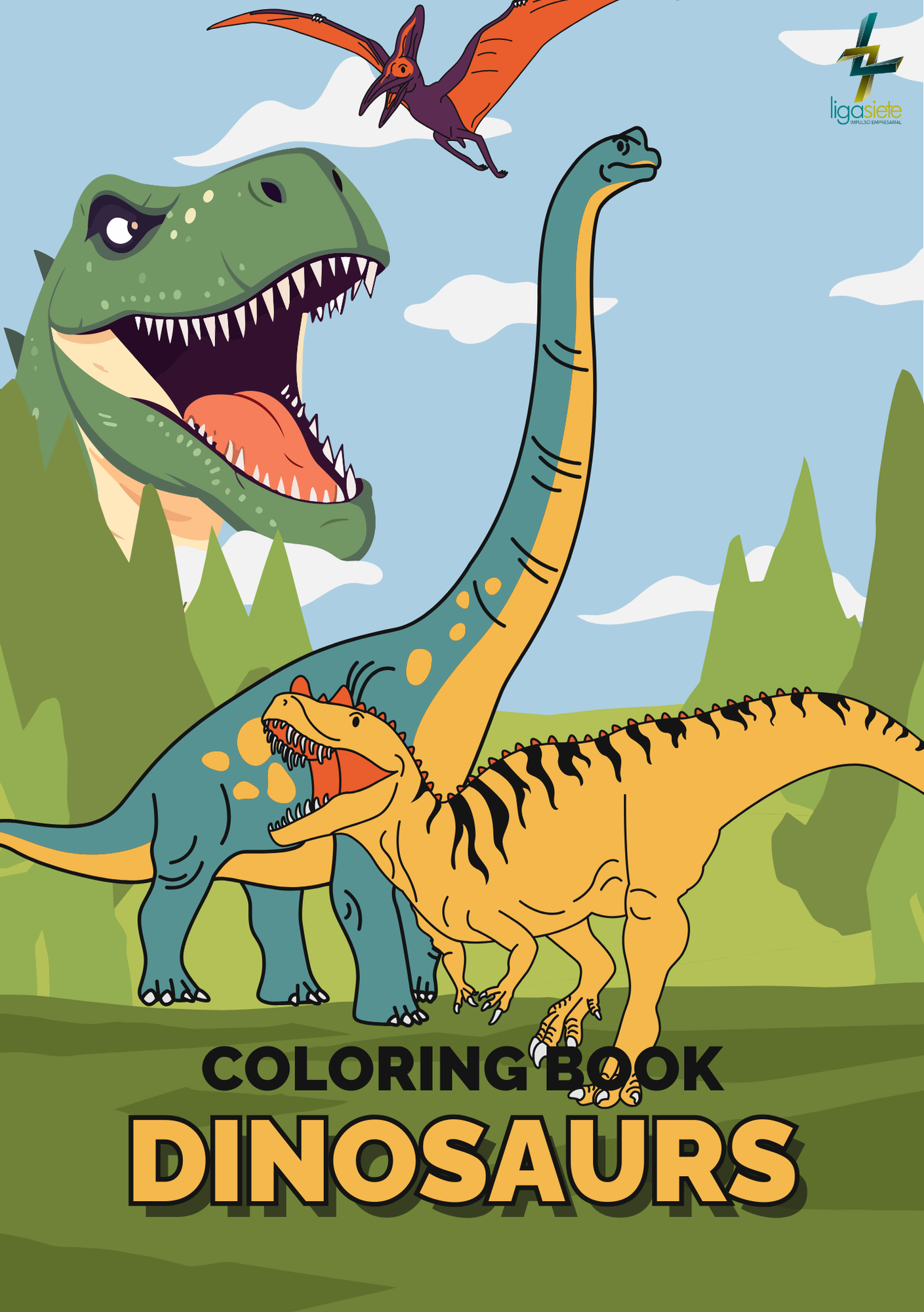 "Thematic Coloring Book: Dinosaur Adventures"