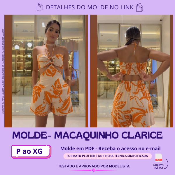 Molde Macaquinho Clarice