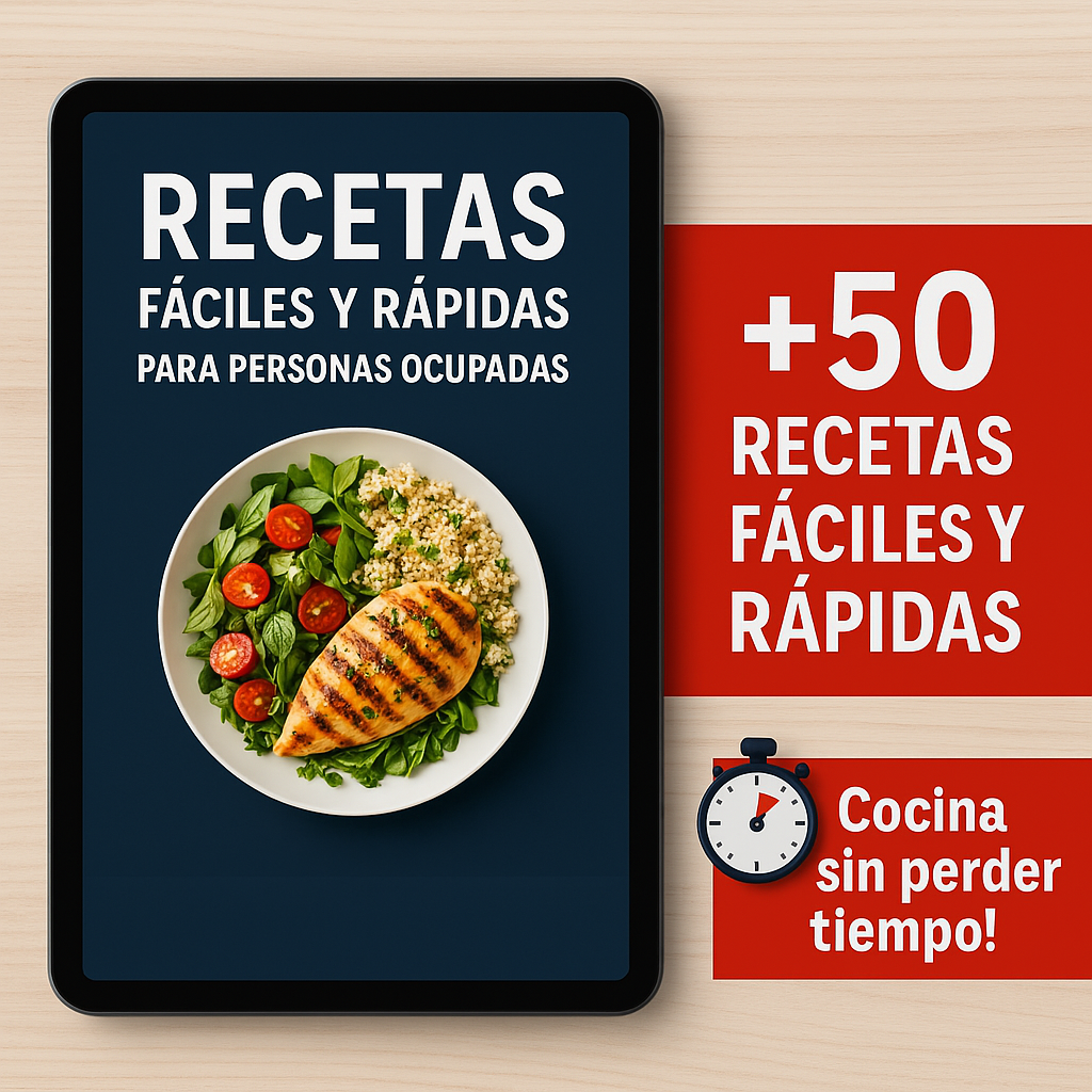 50 Recetas en 15 Minutos - Cocina Rápido, Fácil y Sin Estrés - Rica...