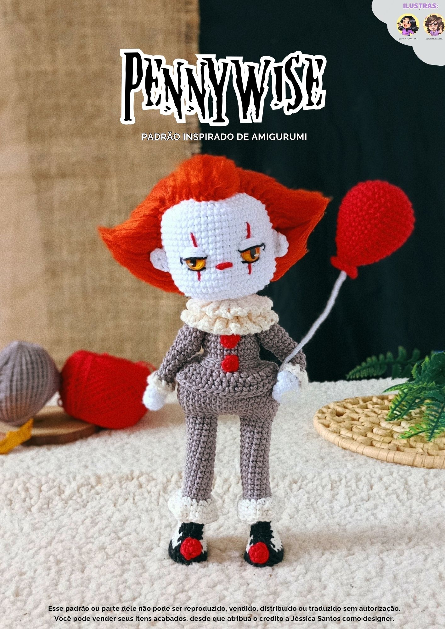 PADRÃO PENNYWISE - AMIGURUMI EM PDF