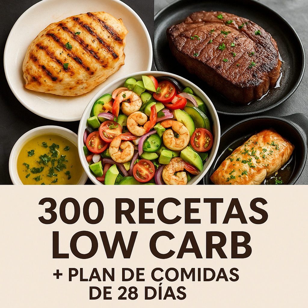 300 recetas low carb + plan de comidas de 28 días - Premium | Hotmart