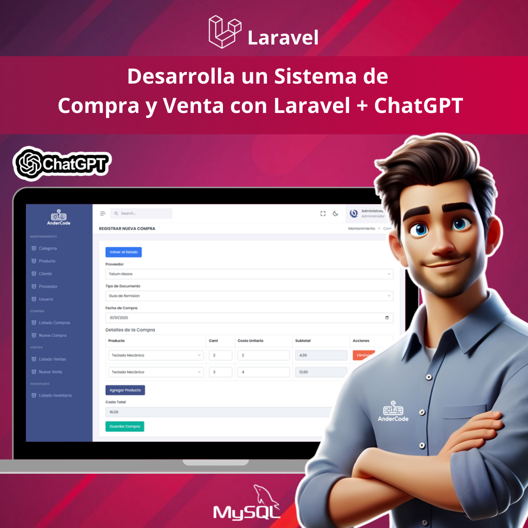Desarrolla un Sistema de Compra y Venta con Laravel +ChatGPT - Davi...