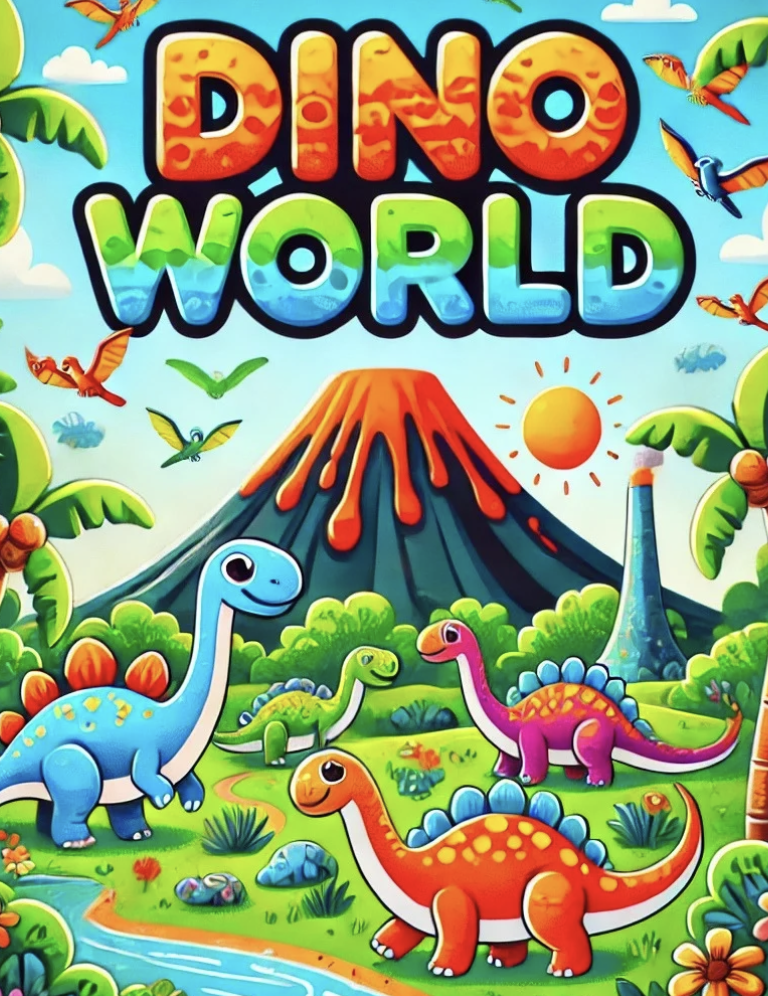 Dino World: A Prehistoric Coloring Adventure