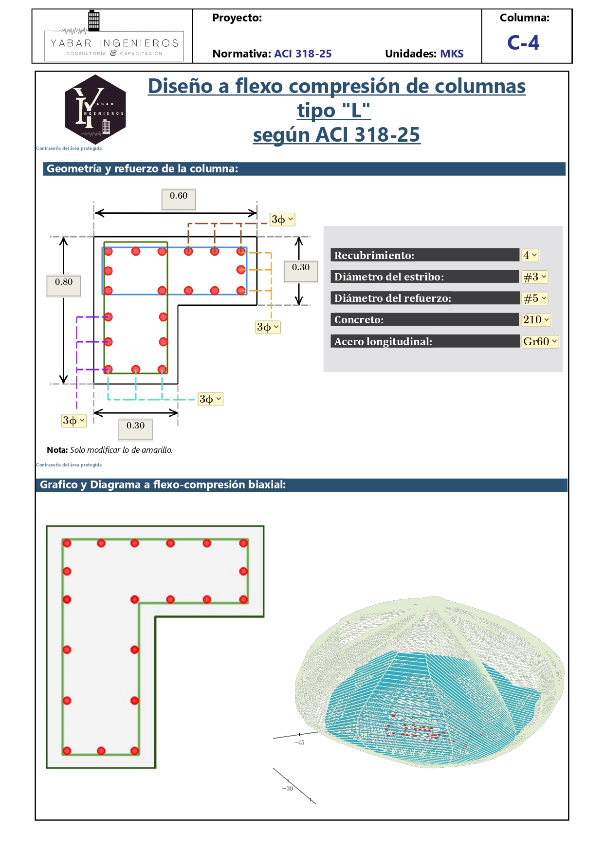 Aplicativo para diseño de columnas en T y L ACI 318 25 y E060 (SI y MKS ...