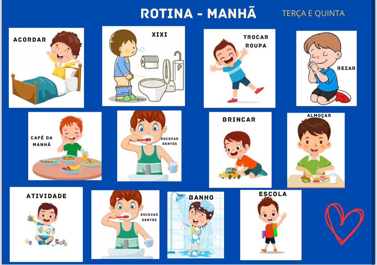 Rotina diária infantil - menino - Lyvia Sena Mendes Escobar | Hotmart