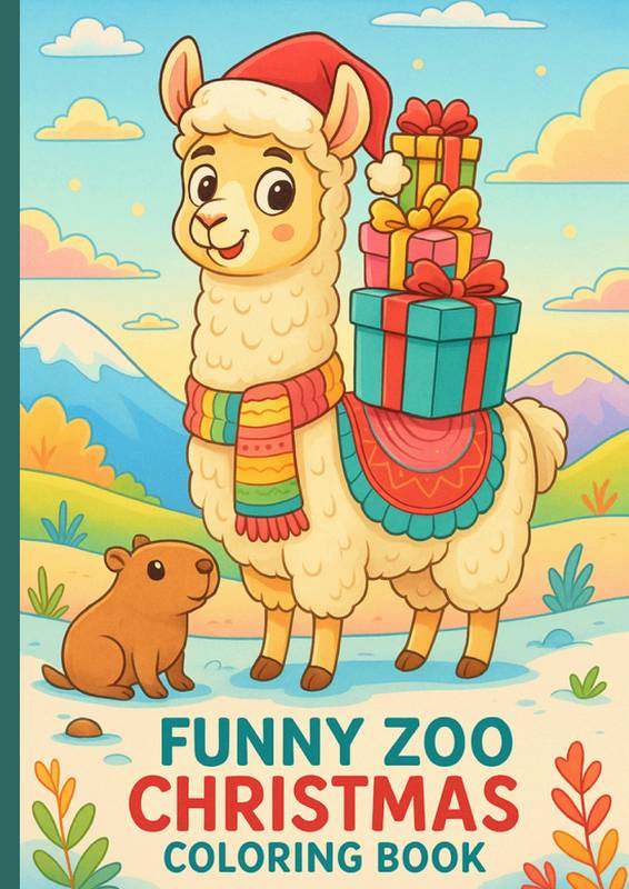 Funny Animal Christmas - Coloring Book