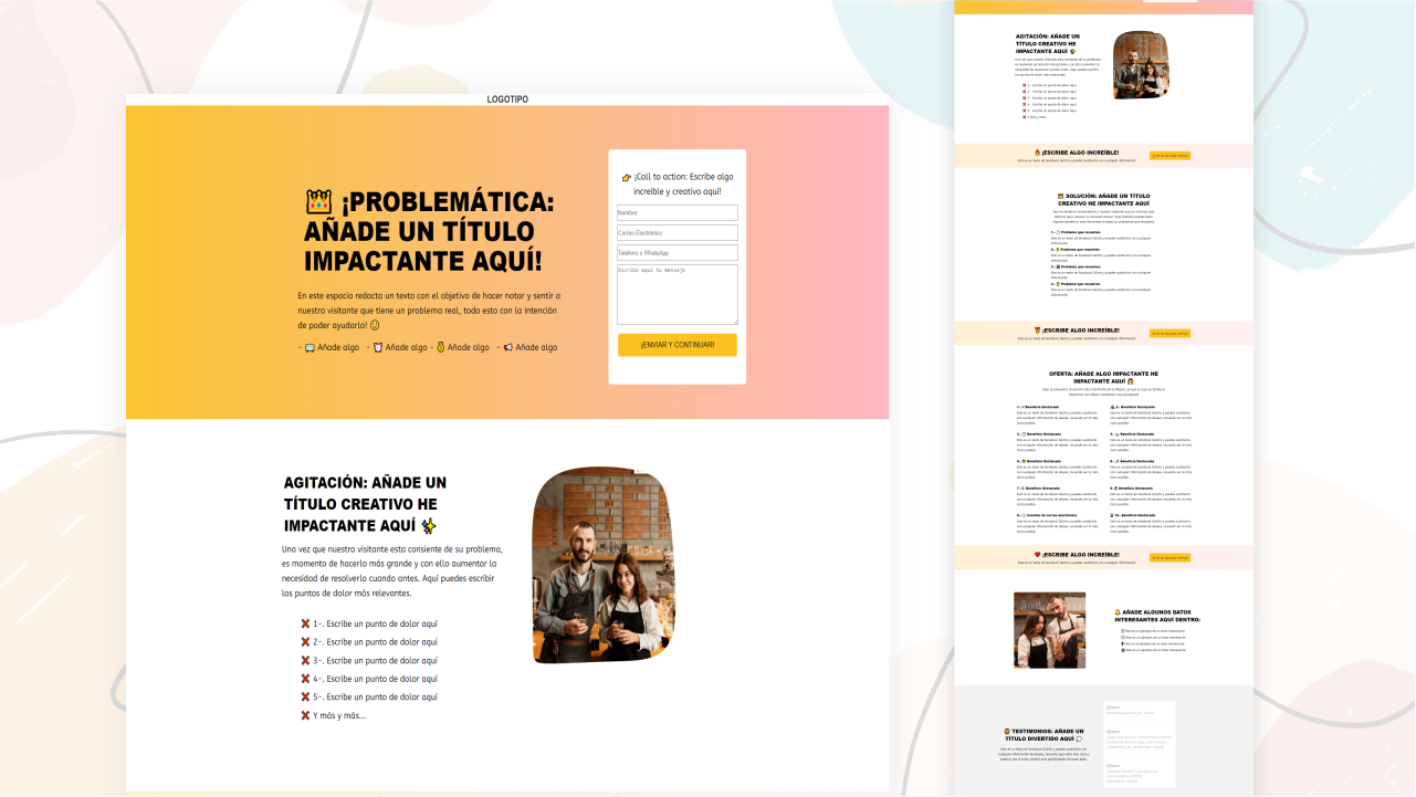 46 ⚡ Landing Page Multi Funcional De Carga Super Rápida Diseño Minimalista Html5 Y Css3