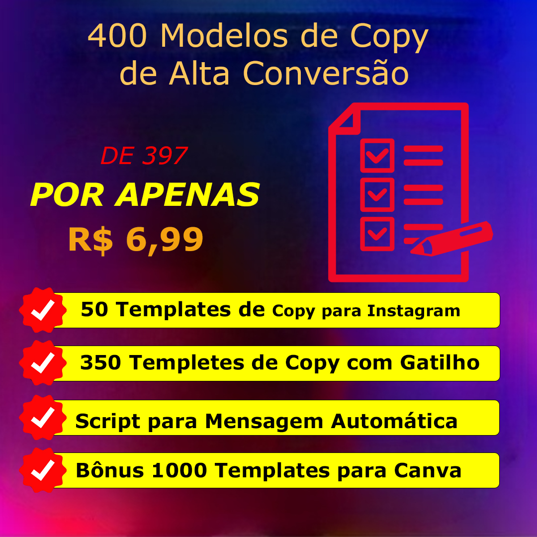 400 Modelos de Copy de Alta Conversão (MCAC) - Edivaldo Antônio da ...