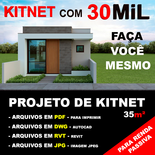 PROJETO DE KITNET - FAÇA VOCÊ MESMO
