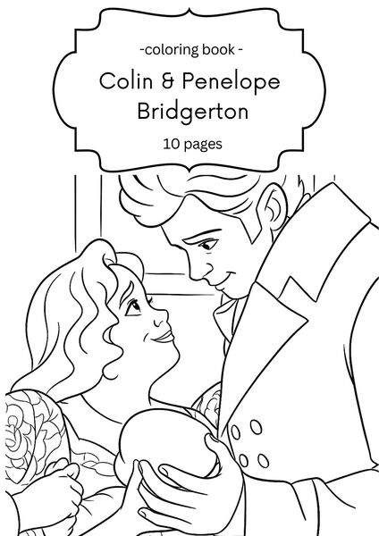 Colin and Penelope Bridgerton - Coloring book