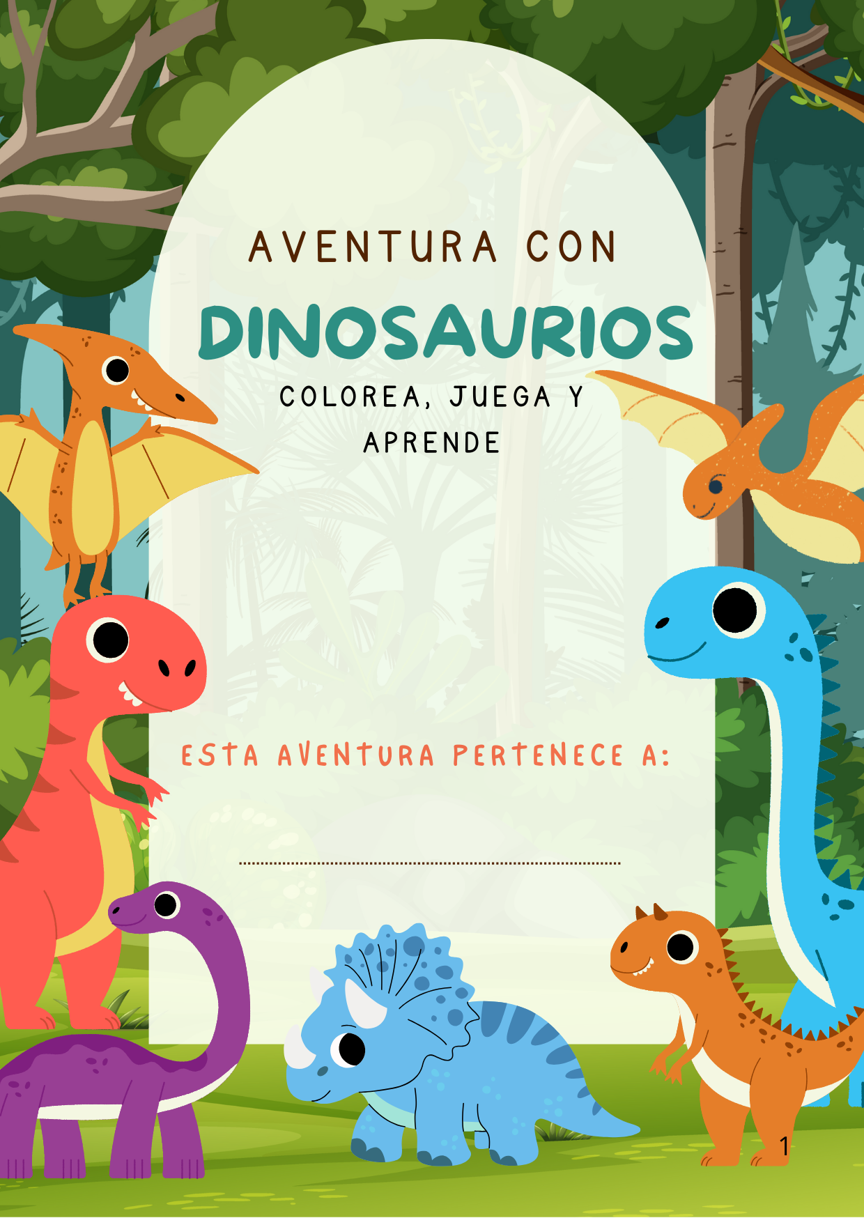 Dinosaurios – Colorea y Aprende