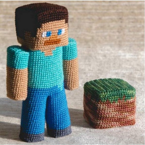 Receita Crochê em PDF - Steve Minecraft Amigurumi - RGB hotmart | H...