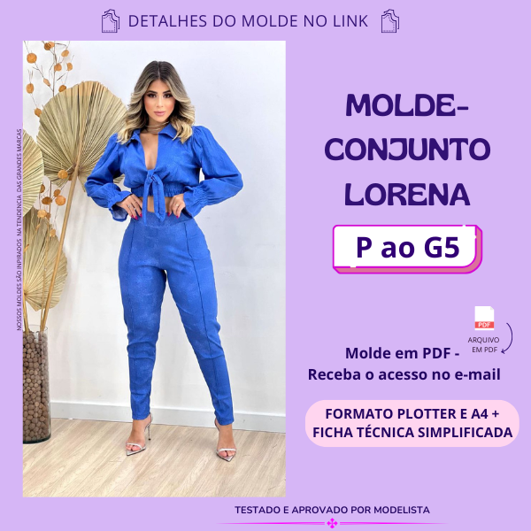 MOLDE CONJUNTO LORENA - Bora costurar | Hotmart