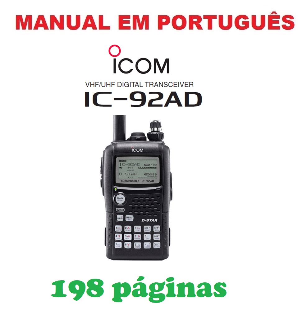 Manual em Português do ICOM IC-92AD Rádio - Marcos Antonio de Souza...