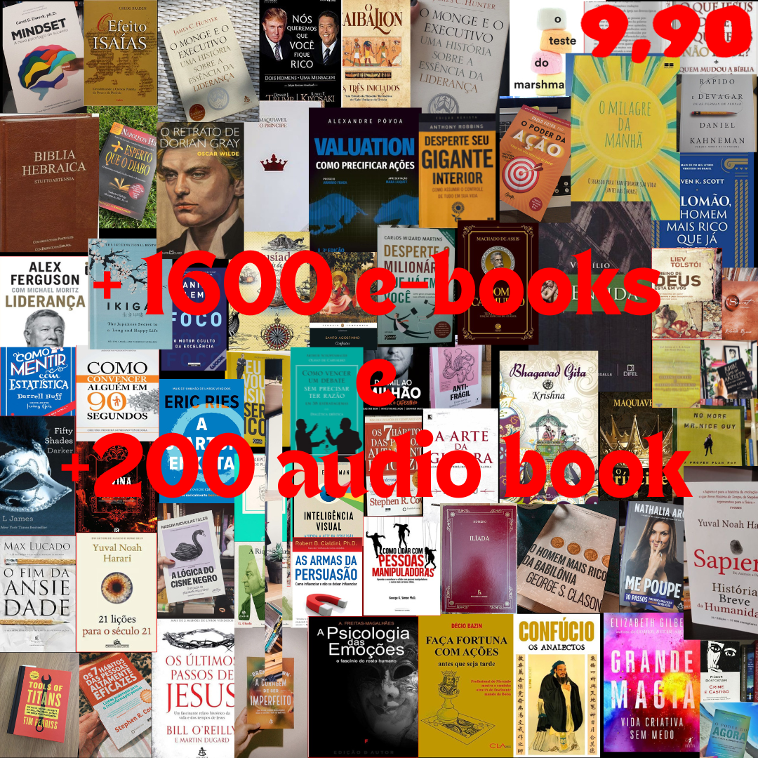 +1600 e-books e +200 áudio book
