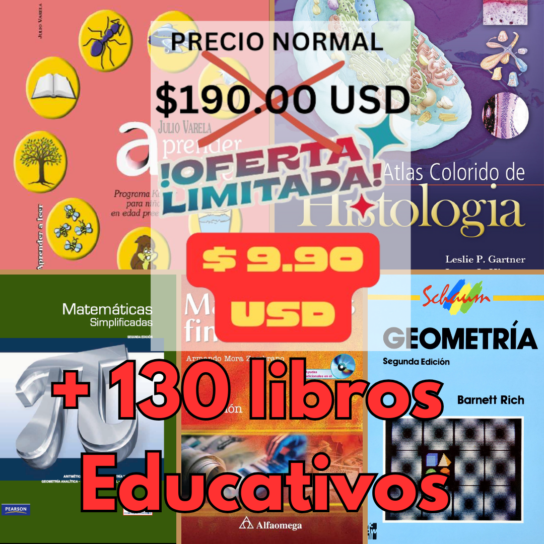 ¡Descubre el Mega Pack de 130 libros de educación!