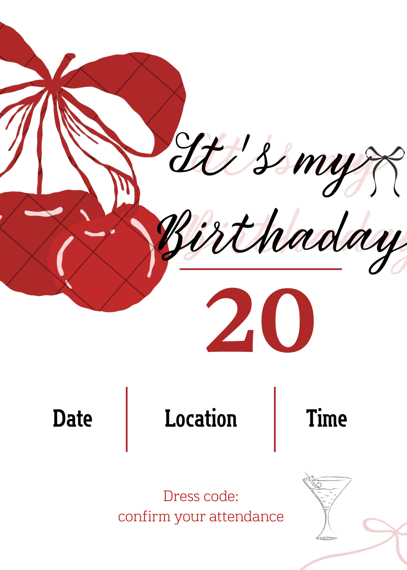 "She is the cherry on top": My Birthday Invitation