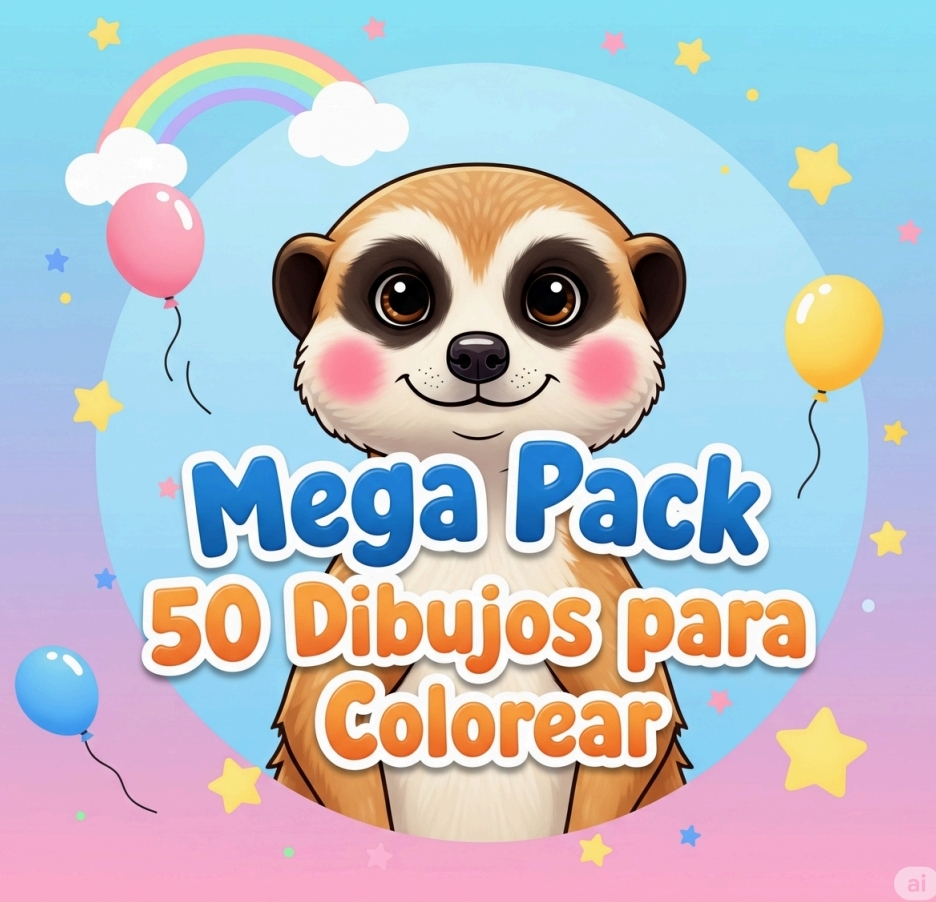 Mega Pack de 50 dibujos para colorear - Pequeños aprendices | Hotmart