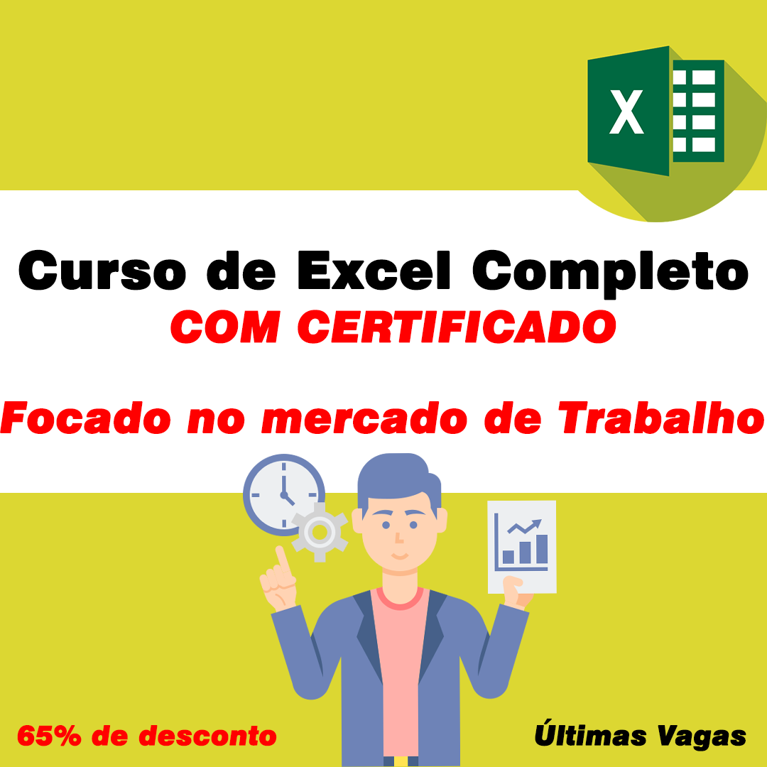 Curso de Excel A a Z - Básico ao Avançado (Com Certificado)
