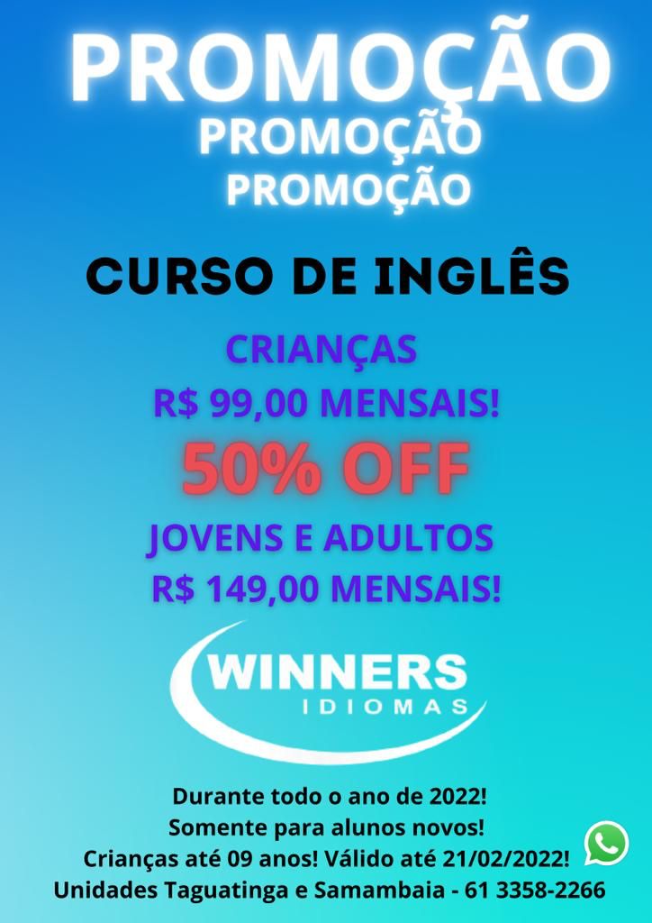 CURSO BÁSICO DE INGLÊS - WINNERS IDIOMAS - DESDE 2004