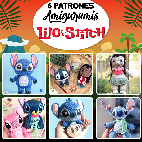 6 Patrones Amigurumis de Lilo & Stitch