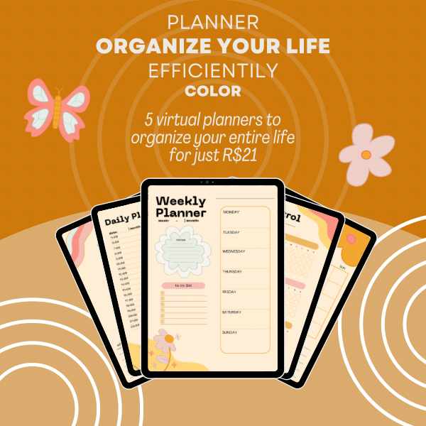 PLANNER: ORGANIZE YOUR LIFE EFFICIENTLY- COLOR