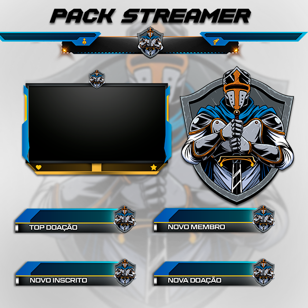Pack Streamer cavaleiro neutro - OFFCODE SKINS | Hotmart