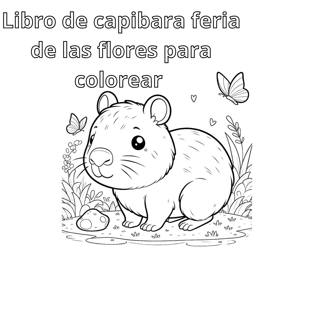 libro para colorear capibara paisa | Hotmart