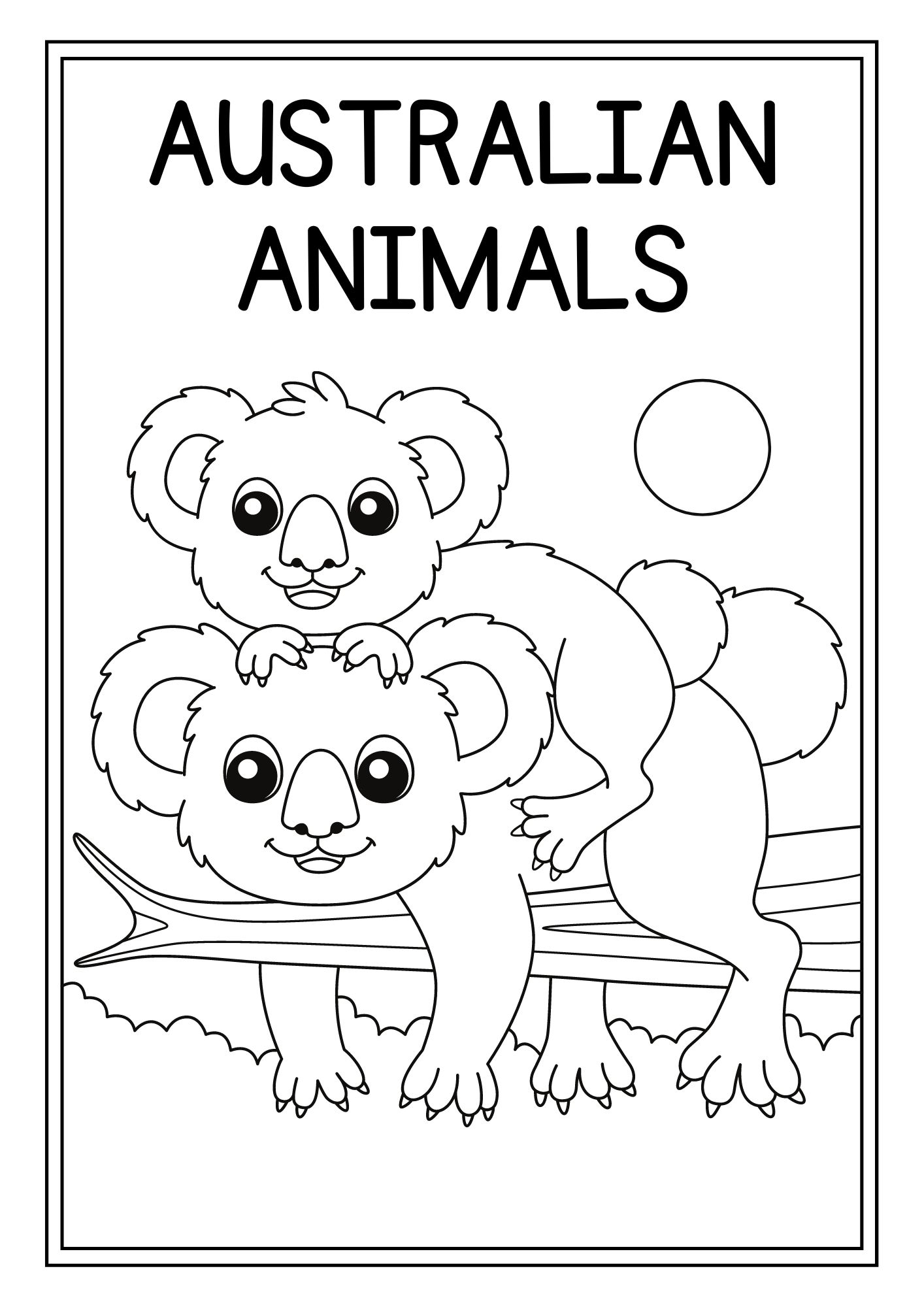 1. Exploring Nature: Animal Coloring Pages - Australian Animals - A...