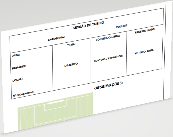 Ficha de treino + Ficha de Scout para partida de futebol - Alberto...