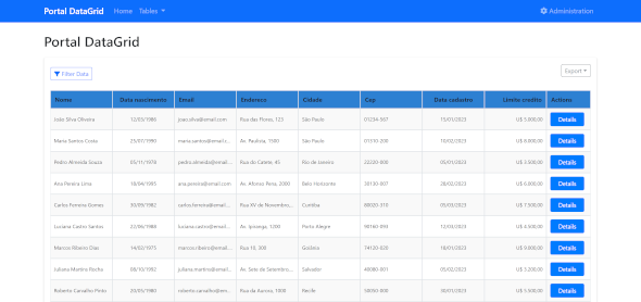Portal DATAGRID - CRUD - intelecoder | Hotmart