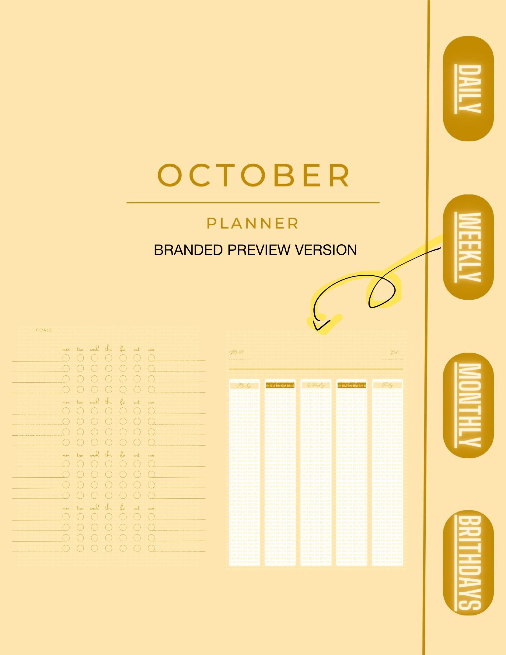 October Planner 2024 - By BM