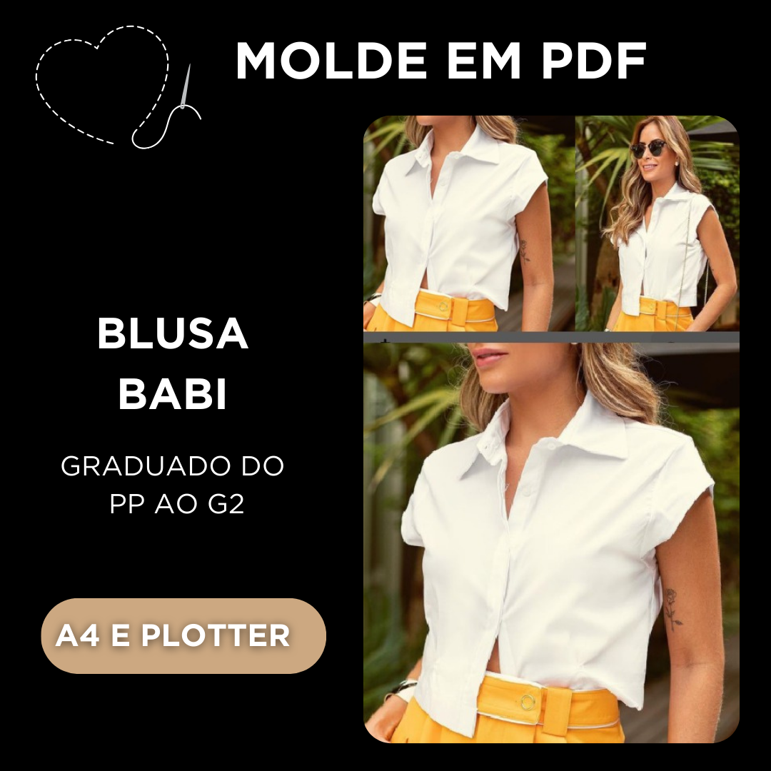 Molde em PDF - Blusa Babi - Luma Avila. | Hotmart