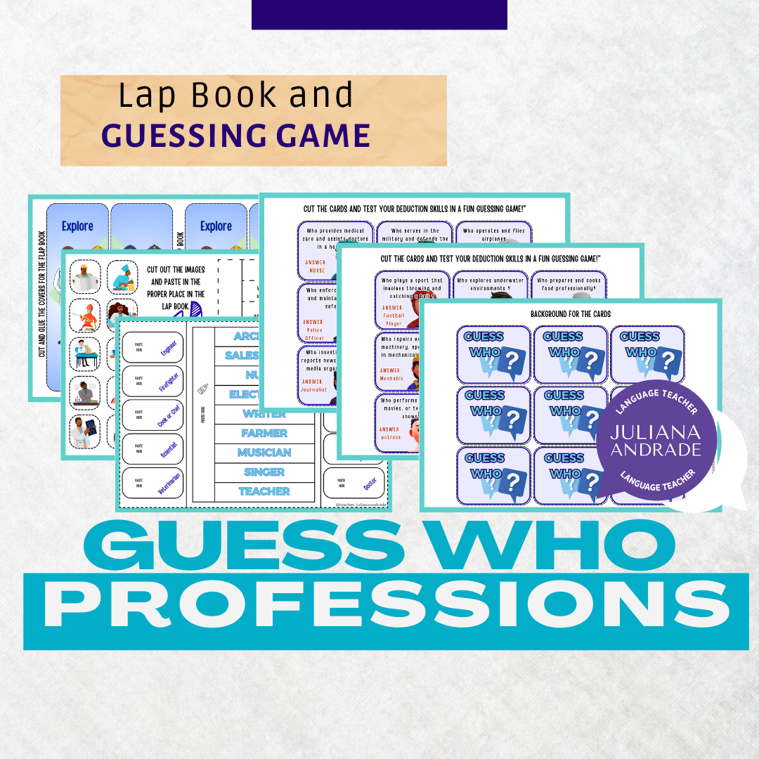 LAP BOOK - PROFESSIONS + GUESSING GAME