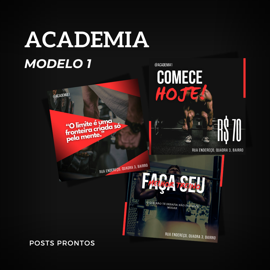 Pack Academia | 1 (Post Instagram) - Help Post | Hotmart