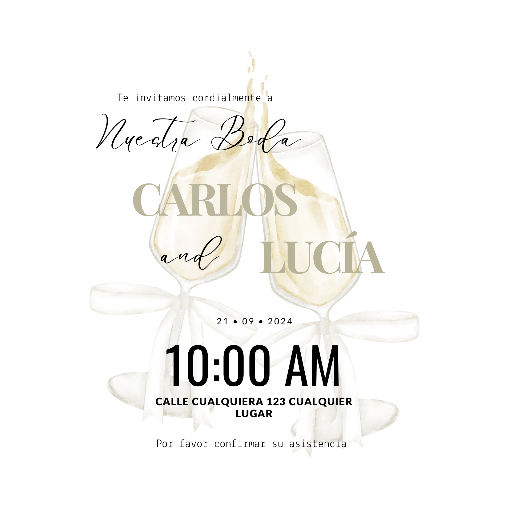 Invitación de Boda: Elegancia Eterna - Idalia Michelle Herrera Silv...