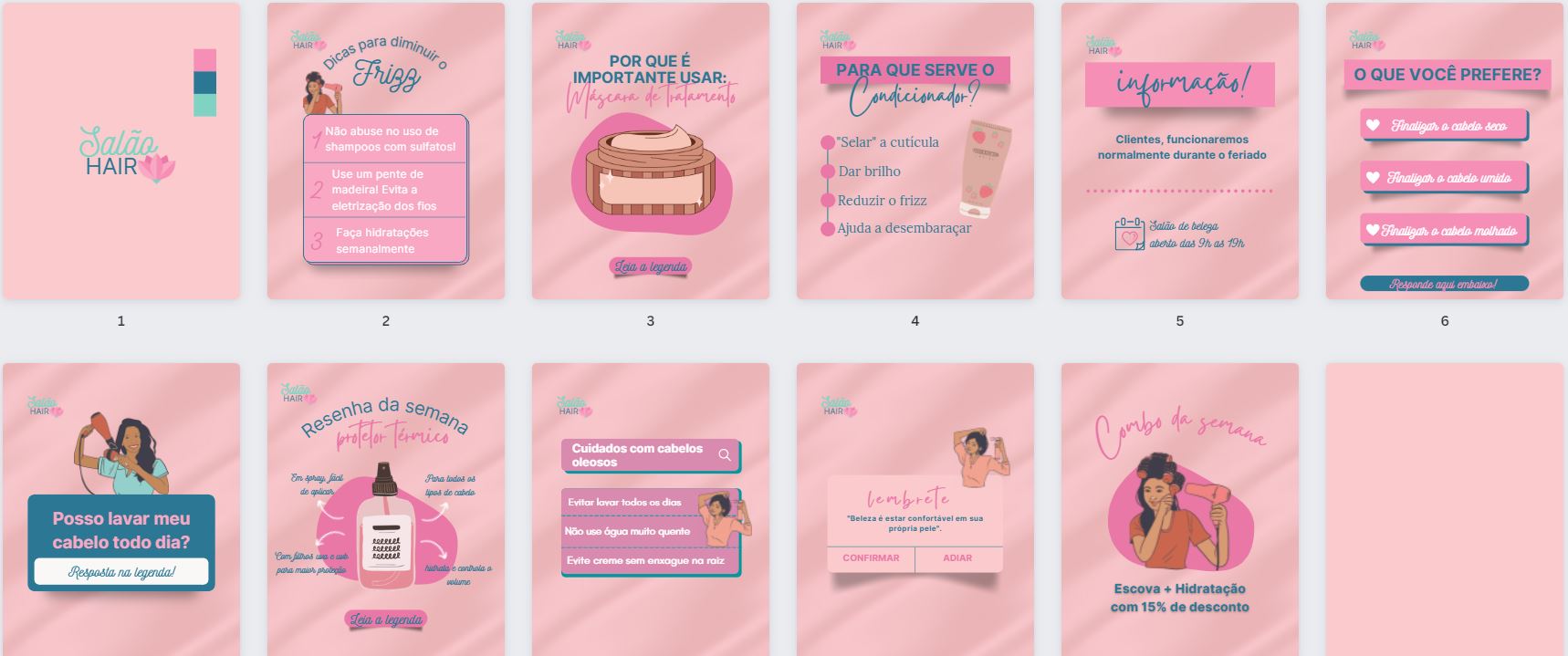 Pack Canva Cabelereira - Lorraine Trindade | Hotmart