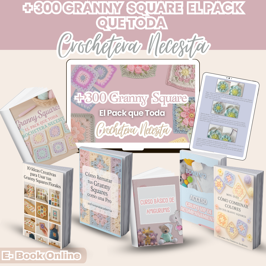 +300 Granny Square el pack que toda tejedora Necesita - Anderson Ri...