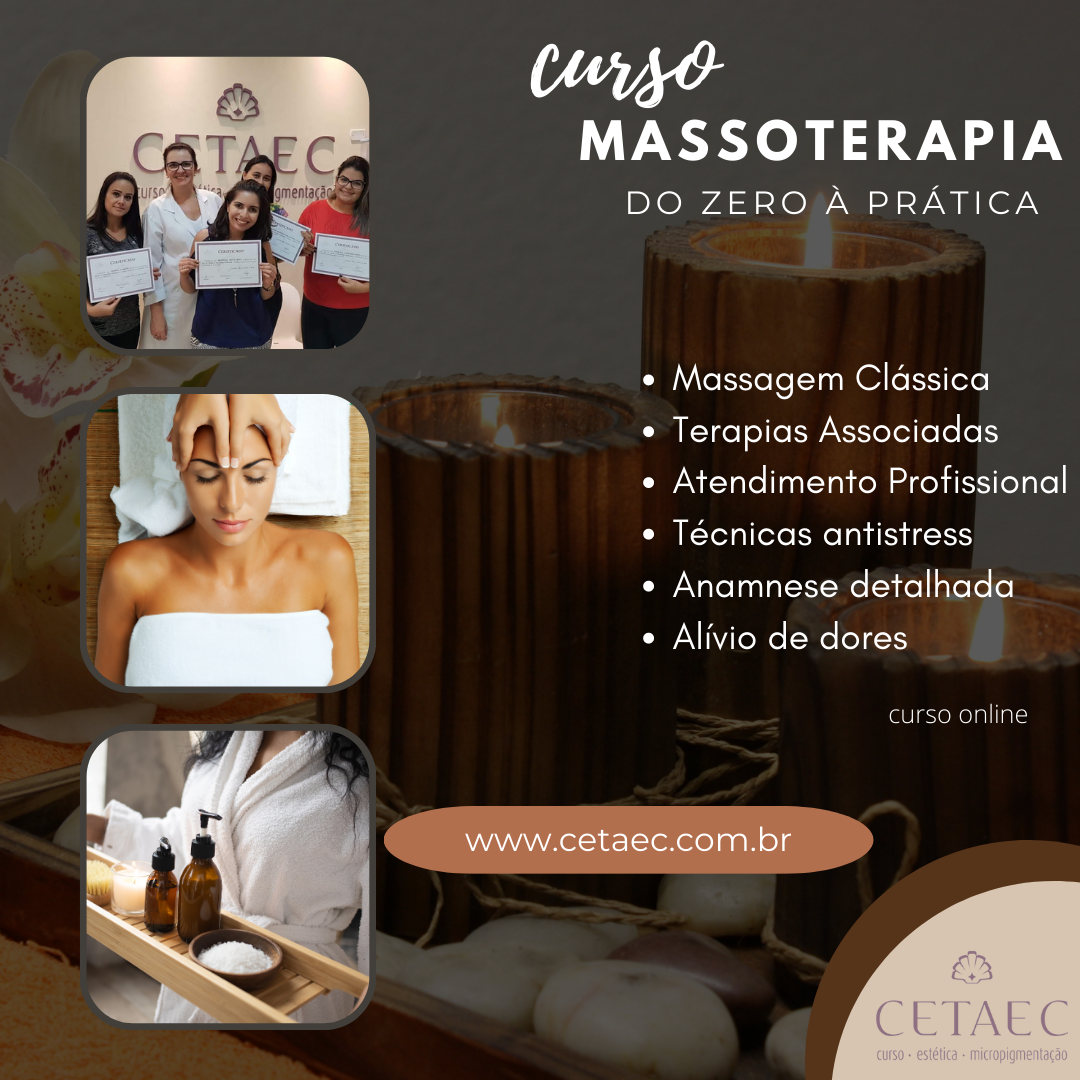 Curso Massoterapia Do Zero à Prática Cetaec Cursos De Estética