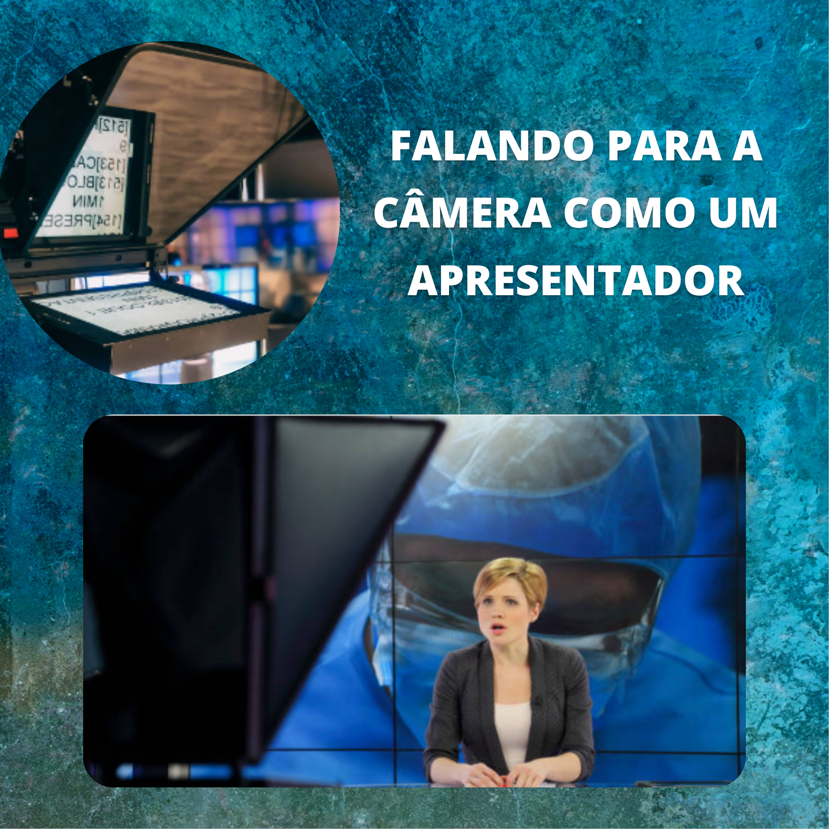 Falando para a câmera como um apresentador