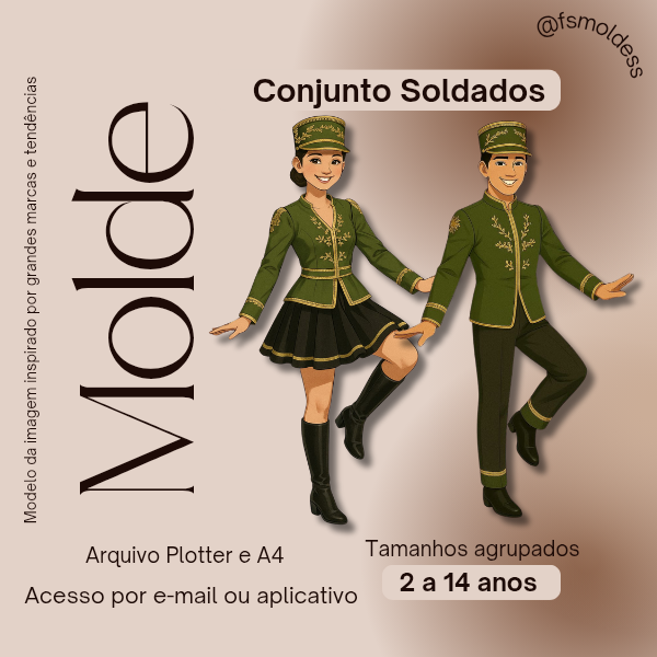 Molde soldado infantil - Franciele Souza | Hotmart