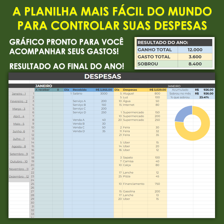 Planilha de Despesas Pessoais Anual - Luis Claudio Ribeiro de Barce...