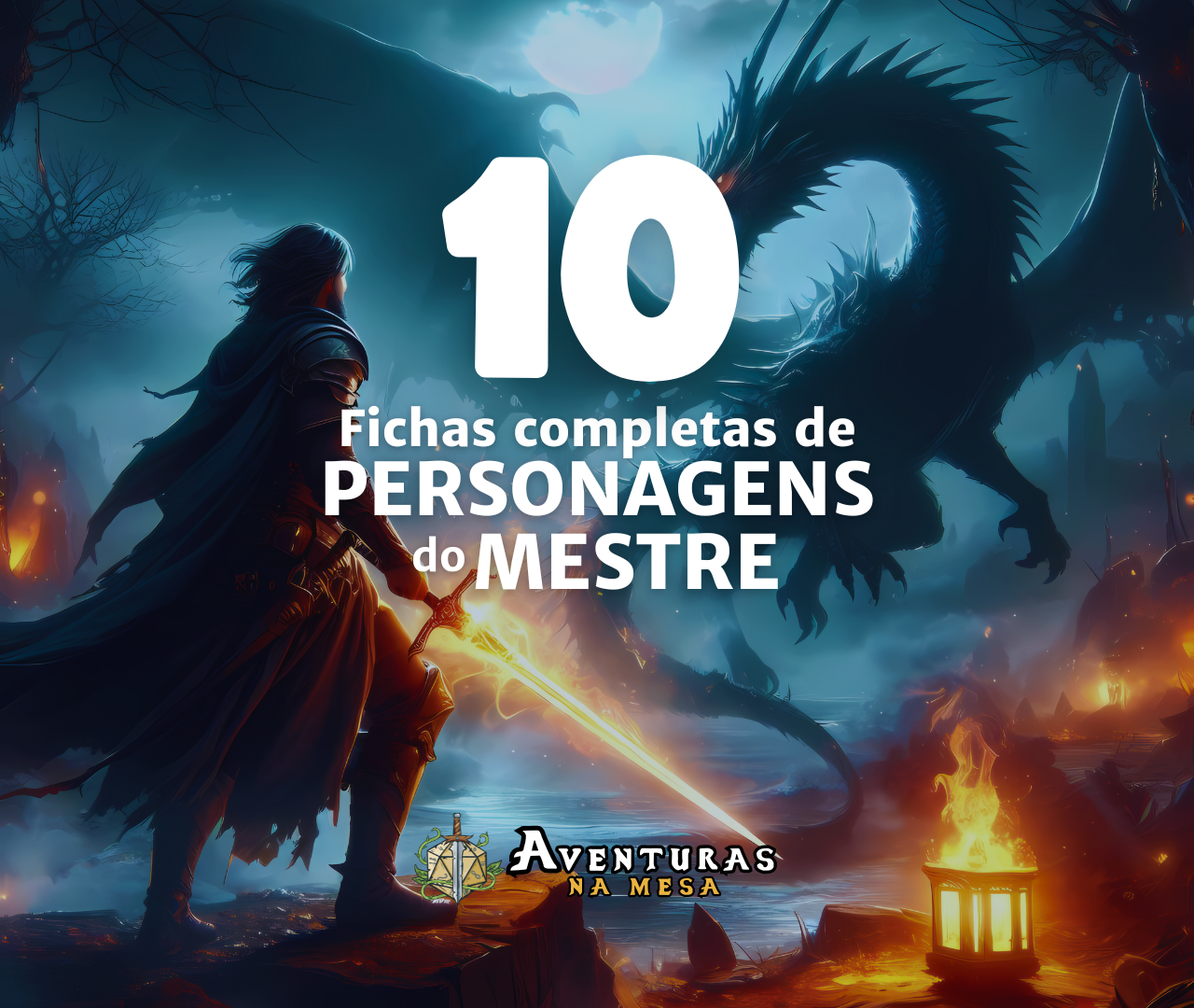 10 Fichas Completas de Personagens do Mestre (RPG DE MESA) - Breno ...