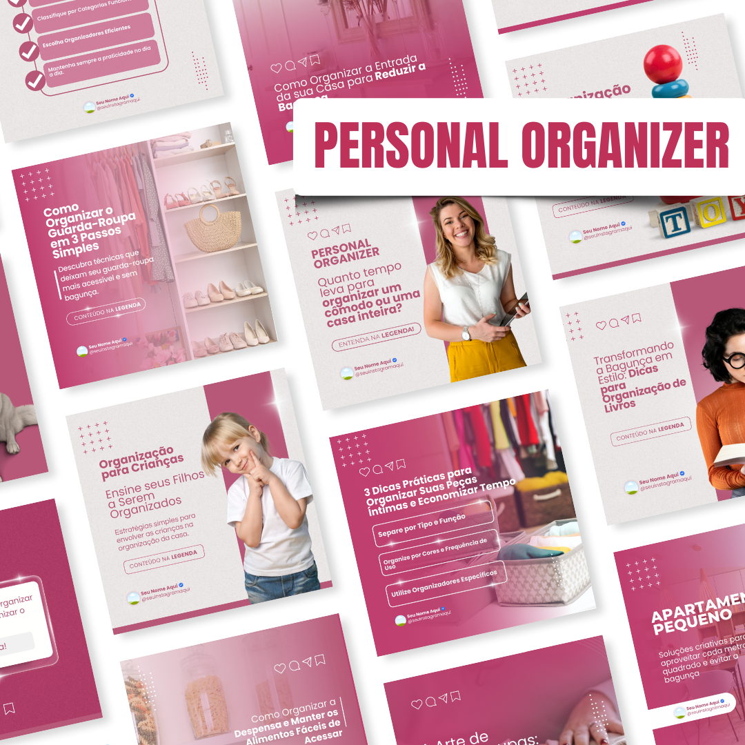 PACK DE POSTS PERSONAL ORGANIZER - Larissa | Hotmart