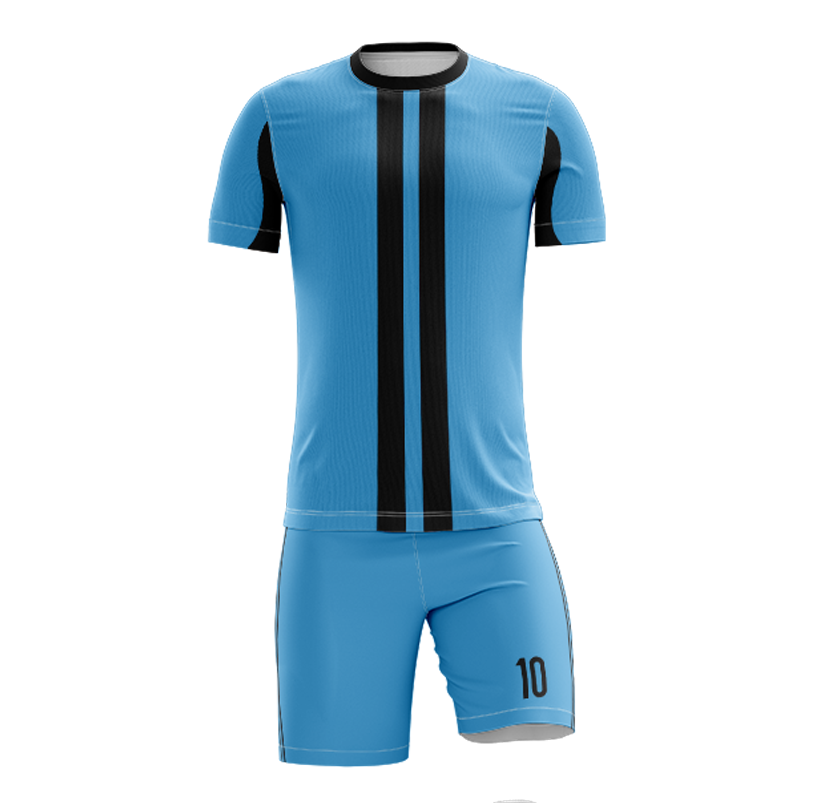 uniforme de football azul/negro