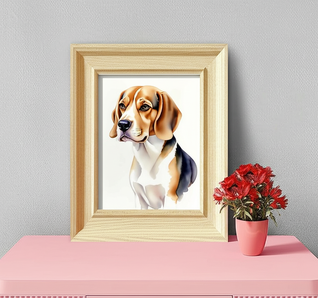 Beagle Art Print - Charming Dog Portrait Decor | Gift for Dog Lovers ...