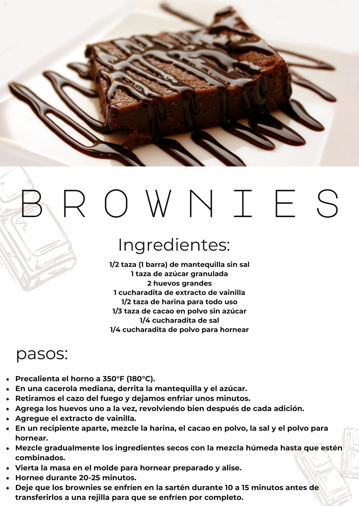 Receta de brownies